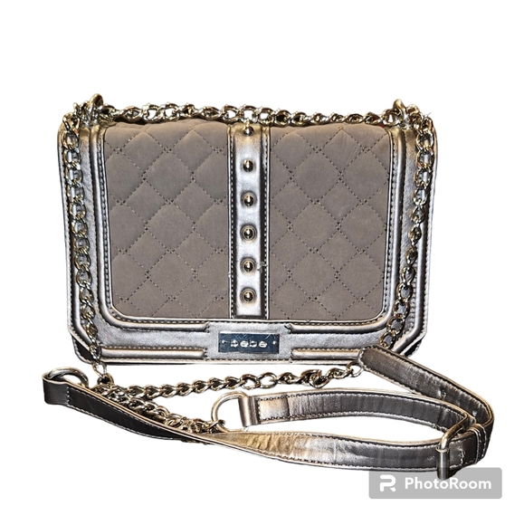bebe | Bags | Retro Bebe Green Stephanie Faux Suede Studded Quilted ...